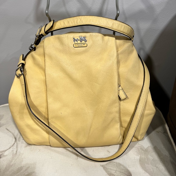 Coach | Bags | Coach Yellow Leather Womens Bag | Poshmark